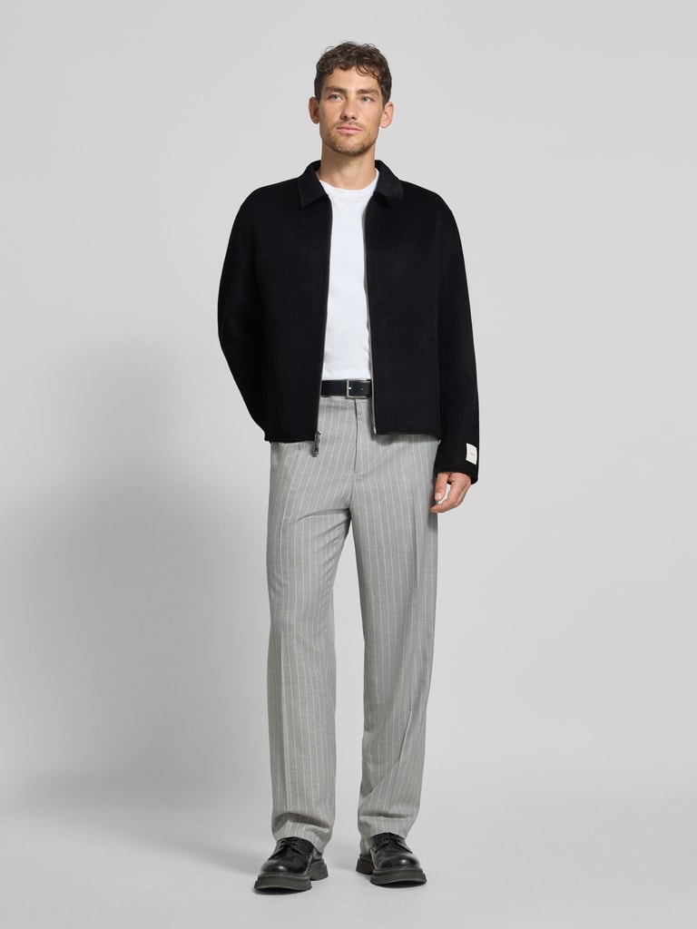 CK Calvin Klein Regular fit jack met platte kraag, model 'Wool' in ...