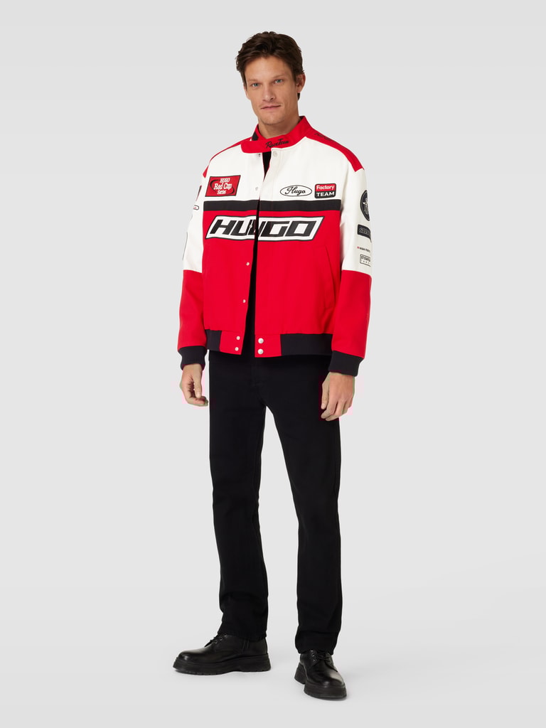 HUGO Jack met all-over print, model 'Bark' in rood online kopen | P&C