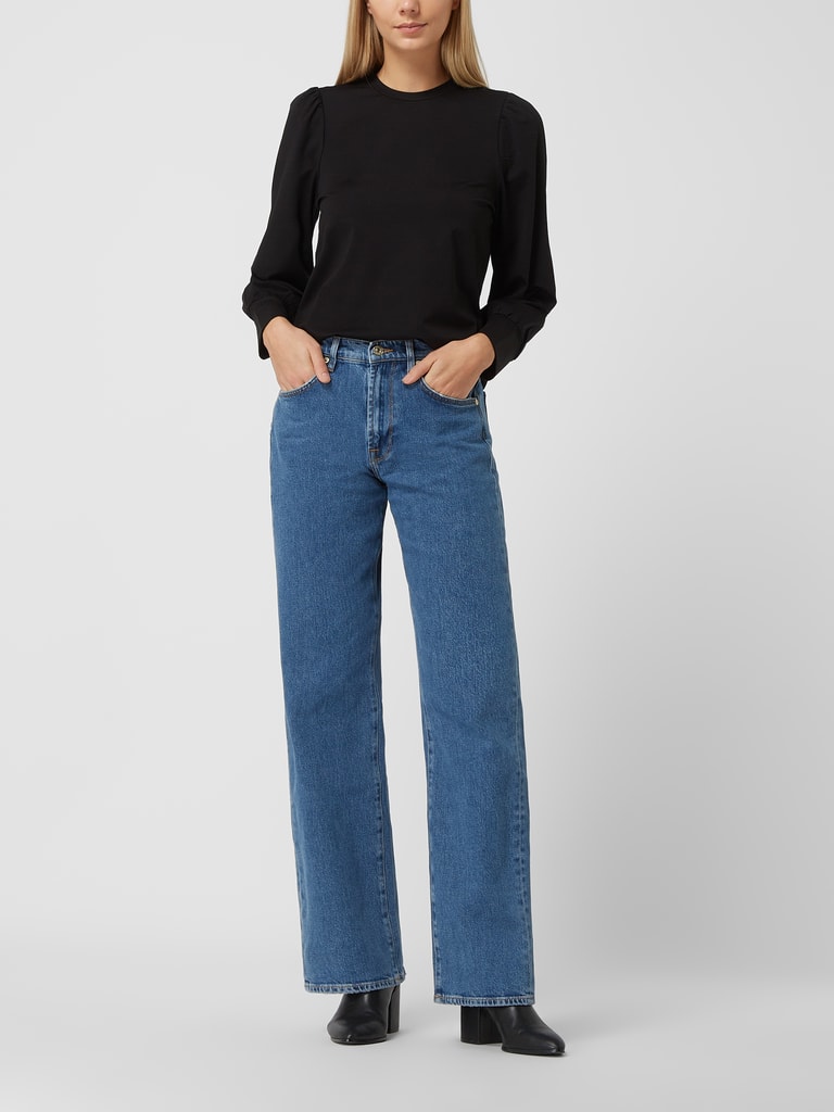 Object Shirt mit Puffärmeln Modell 'Caroline' (black) online kaufen