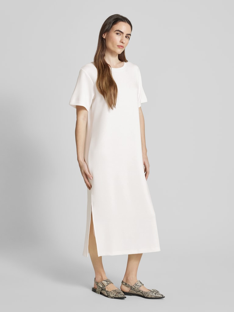 My Essential Wardrobe T-shirtjurk met ronde hals, model 'Helle' in wit ...