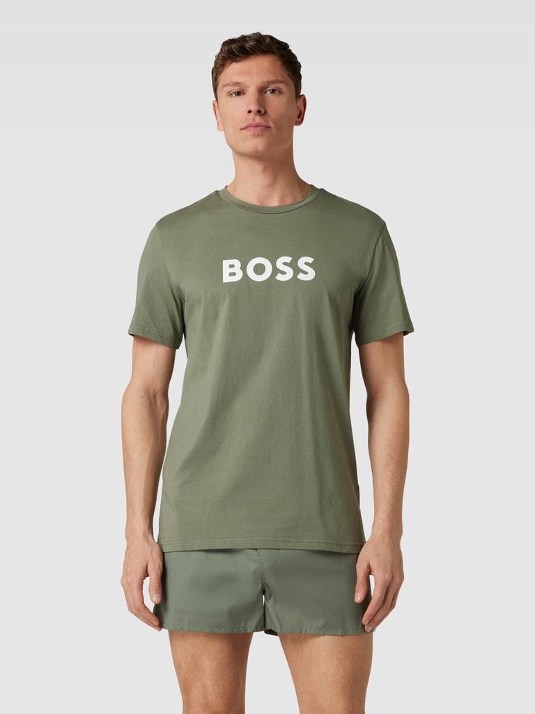 BOSS T-Shirt mit Label-Print (gruen) online kaufen