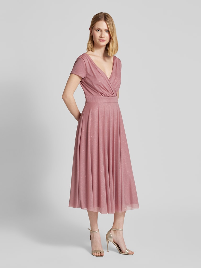 Vera Mont Knielanges Cocktailkleid in Wickel-Optik (rose) online kaufen