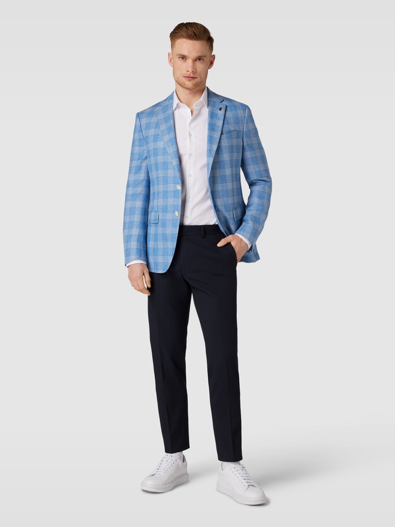 BOSS Sakko mit Gitterkaro Modell 'Hutson' (hellblau) online kaufen