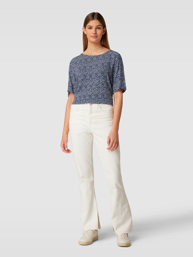 ICHI Blusenshirt aus Viskose mit Allover-Muster Modell 'Marrakech' (marineblau) online kaufen