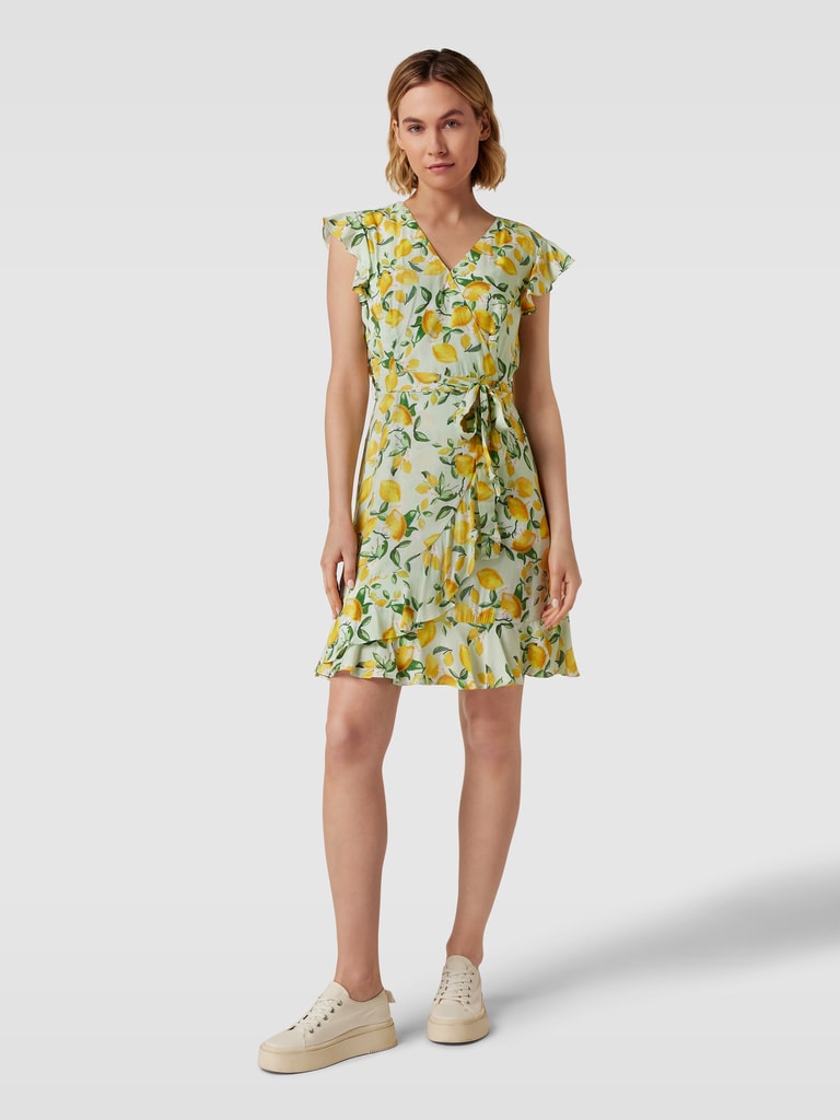 SMASHED LEMON Knielanges Kleid aus Viskose mit Allover-Muster ...