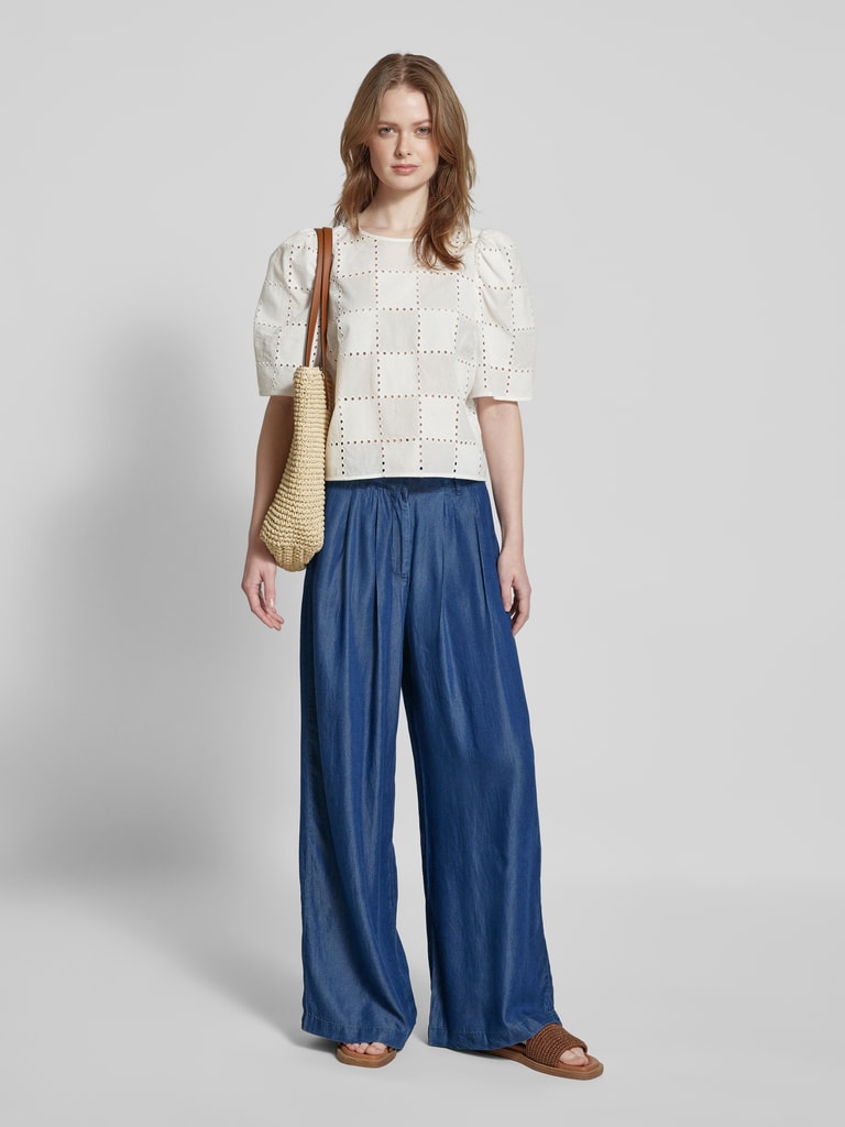 Kup online Selected Femme Spodnie materiałowe z szeroką nogawką z ...