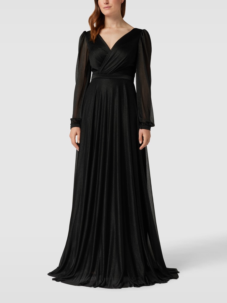 TROYDEN COLLECTION Abendkleid in Wickel-Optik (black) online kaufen