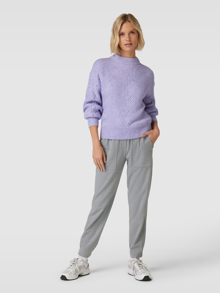 OPUS Strickpullover mit Zopfmuster Modell 'Pojama' (flieder) online kaufen
