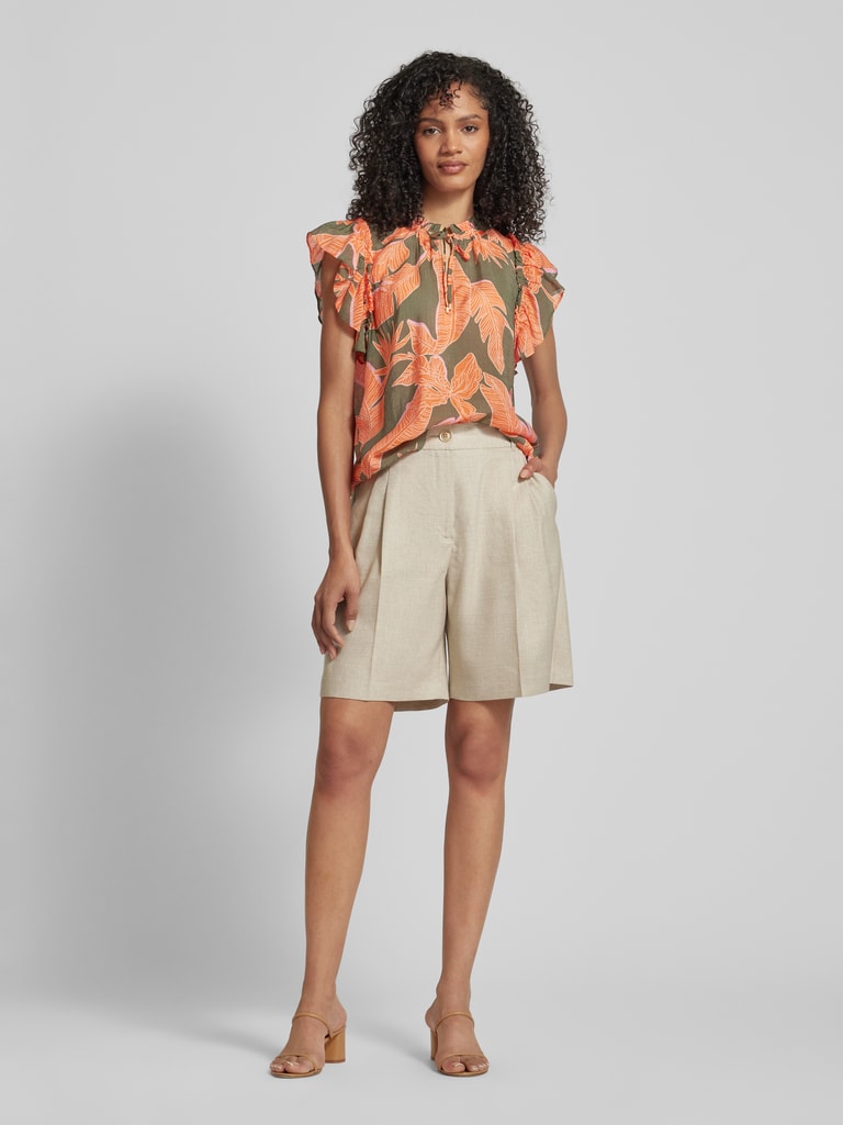 MOS MOSH Blusenshirt aus Viskose-Mix Modell 'Tea Grace' (khaki) online kaufen