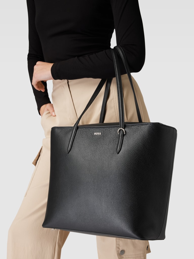 BOSS Shopper met labelapplicatie, model 'Alyce' in zwart online kopen | P&C
