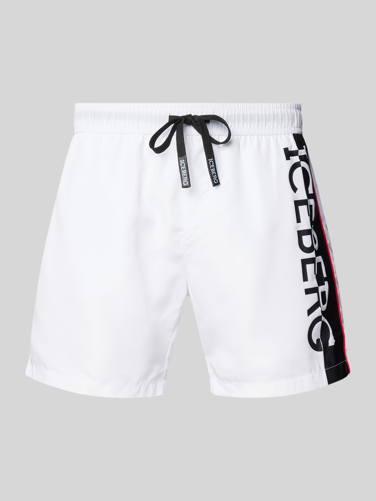 Iceberg Swim Badehose mit Label-Print (weiss) online kaufen