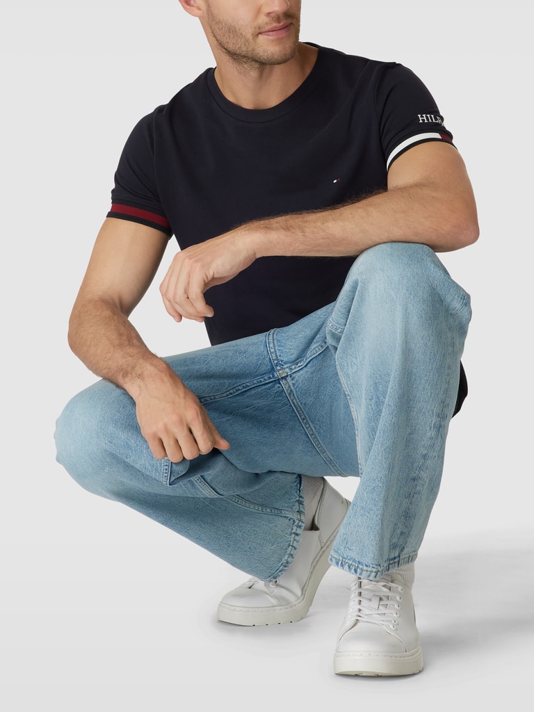 Kup online Tommy Hilfiger T-shirt z wyhaftowanym logo model ‘PIQUE ...