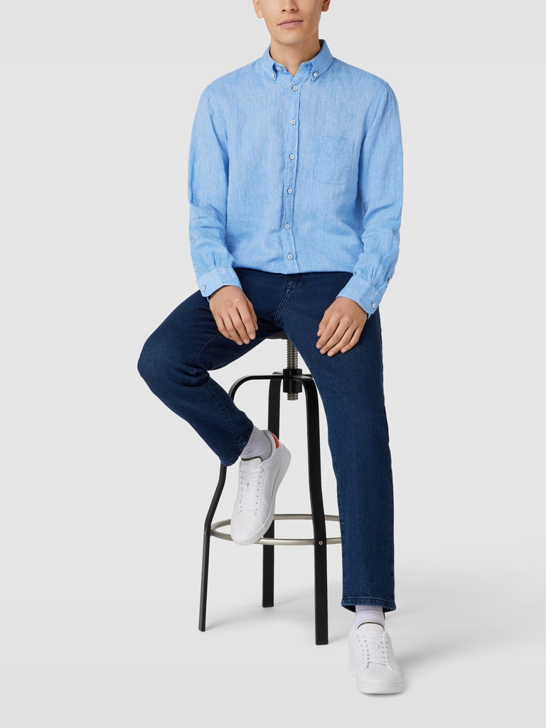 Fynch-Hatton Freizeithemd mit Label-Detail (royal) online kaufen
