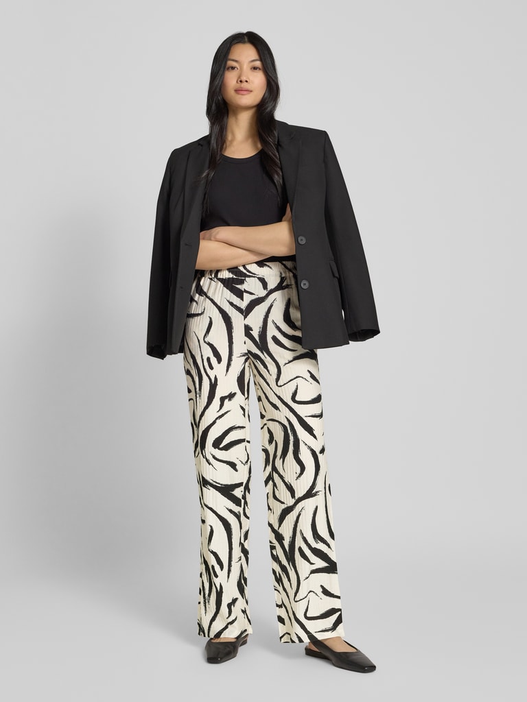 Vila Loose Fit Stoffhose mit Strukturmuster Modell 'CLO' (offwhite ...