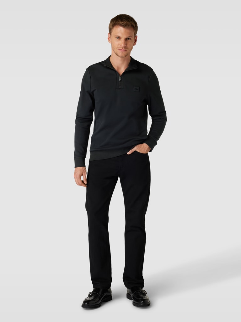 Boss Sweatshirt Mit Stehkragen Modell Sidney Black Online Kaufen