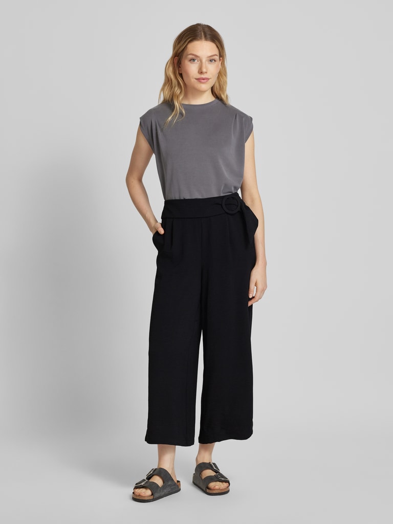 Zero Culotte mit elastischem Bund und Bindegürtel (black) online kaufen