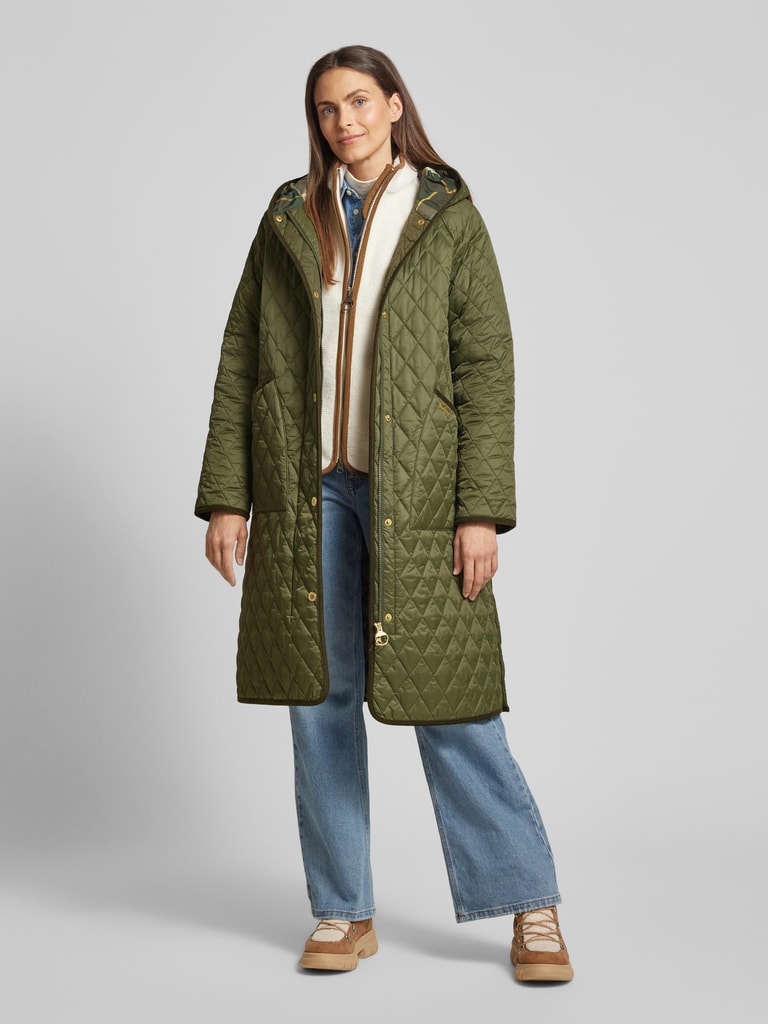 Barbour Mantel mit Steppnähten Modell 'HARMBY' (oliv) online kaufen