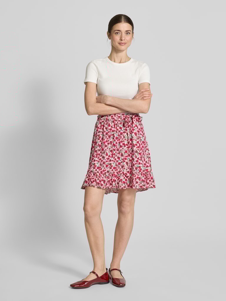 ICHI Minirock mit Bindegürtel Modell 'AYA' (pink) online kaufen