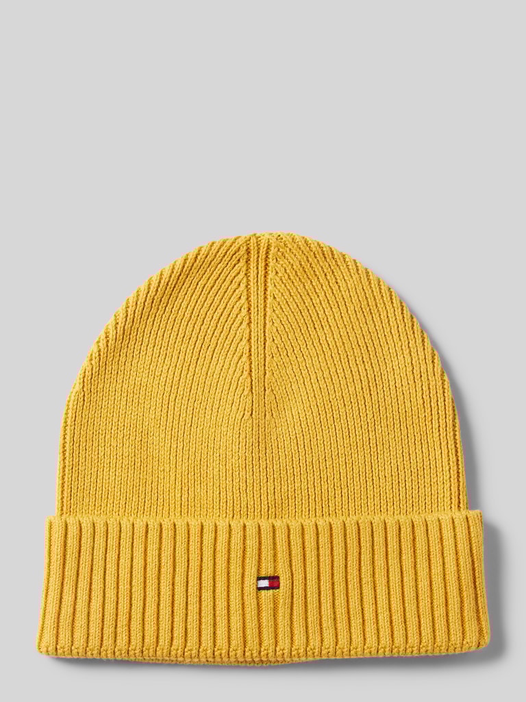 Tommy Hilfiger Muts met logostitching, model 'PIMA' in geel online kopen | P&C