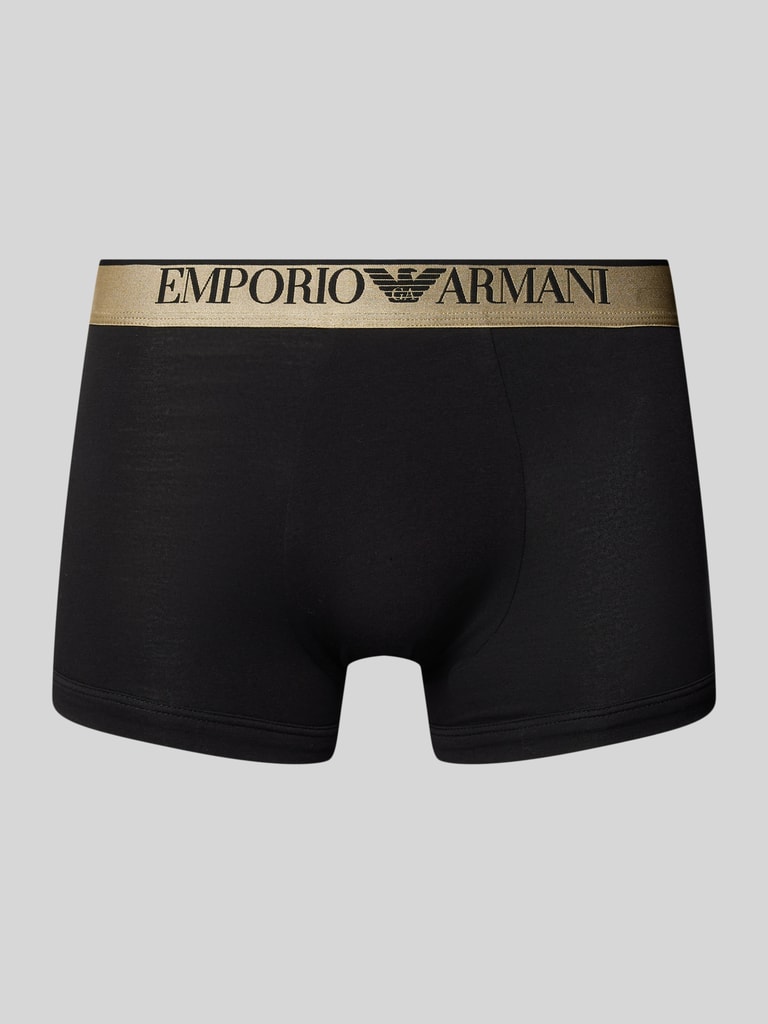 Emporio Armani Trunks mit elastischem Logo-Bund (black) online kaufen