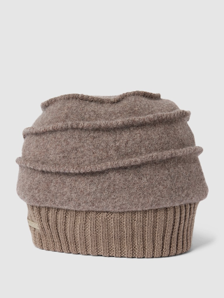 Seeberger Muts met kabelpatroon in taupe online kopen | P&C