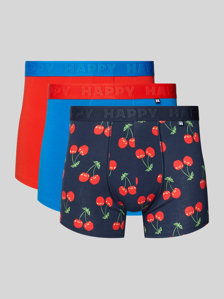 Happy Socks Slim Fit Trunk mit Logo-Detail im 3er-Pack (marine) online ...
