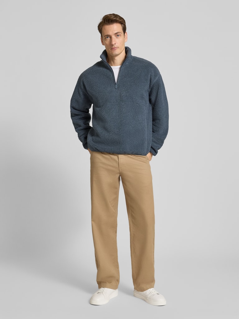JAKE*S STUDIO MEN Troyer mit Teddyfell (rauchblau) online kaufen
