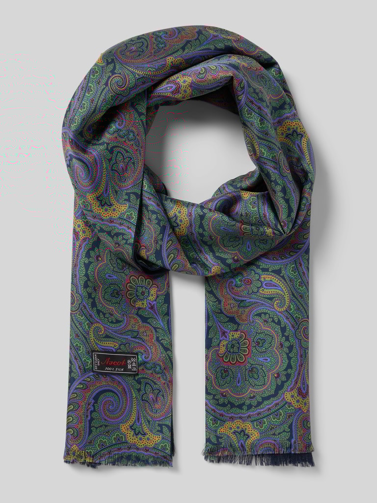 Ascot Schal mit Label-Detail (marine) online kaufen