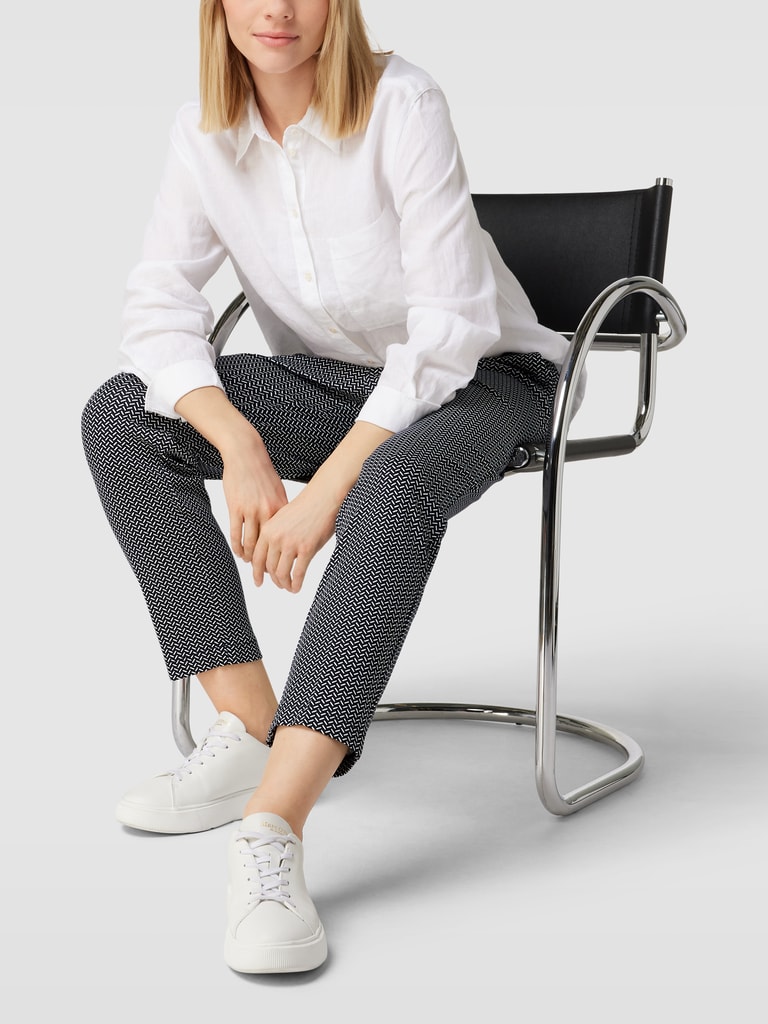 Christian Berg Woman Hose mit grafischem Allover-Muster (dunkelblau ...