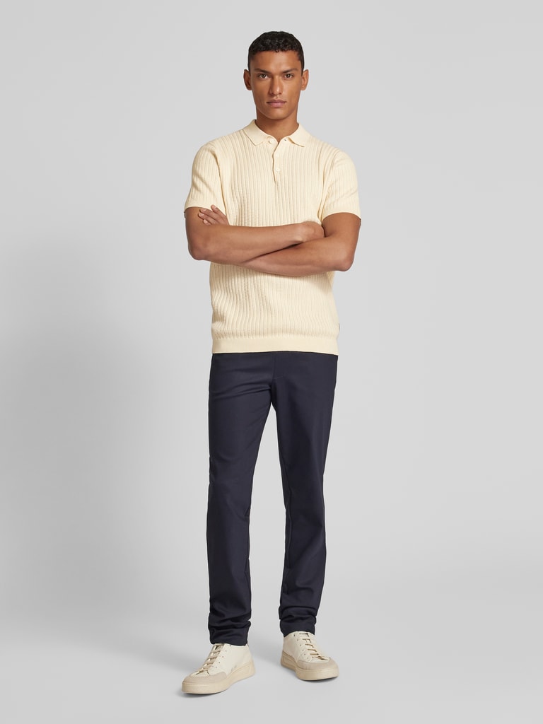 Casual Friday Regular Fit Poloshirt mit Zopfmuster Modell 'Karl' (sand ...