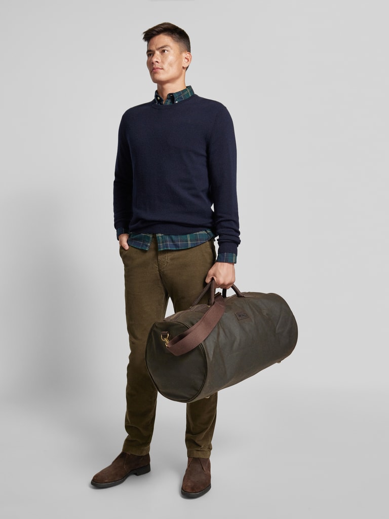 Barbour Duffle bag met labelpatch in olijfgroen online kopen | P&C