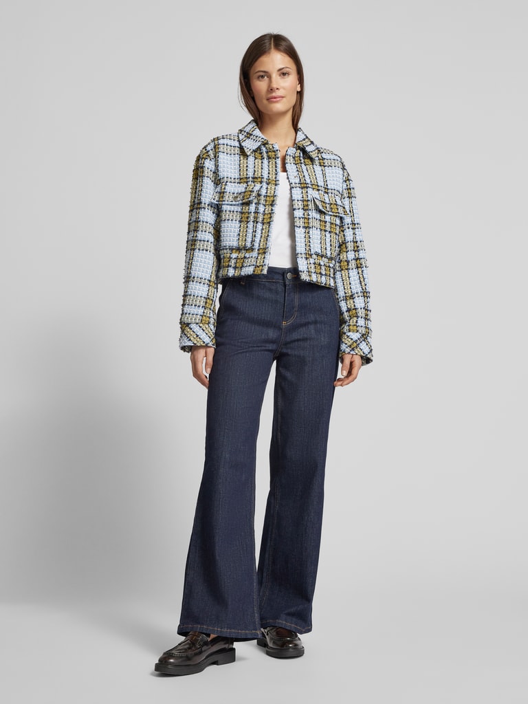 BOSS Orange Kort jack met klepzakken in lichtblauw online kopen | P&C