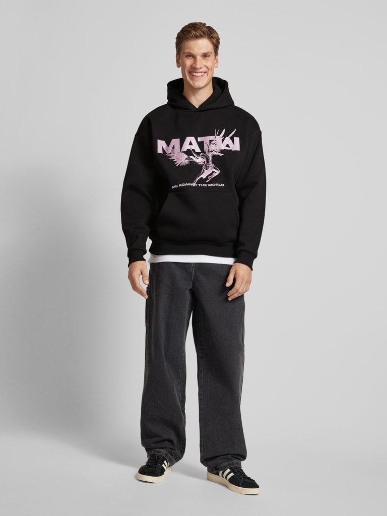 Review X MATW Hoodie mit Label-Print (black) online kaufen