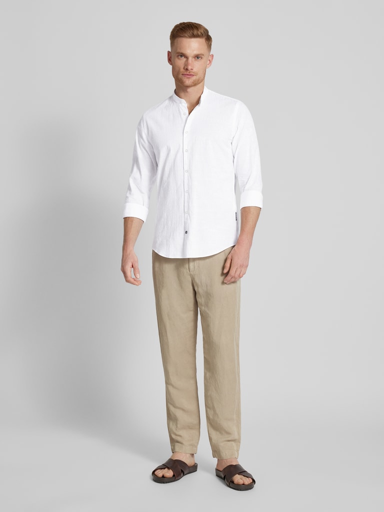 HECHTER PARIS Modern Fit Freizeithemd mit Stehkragen (weiss) online kaufen