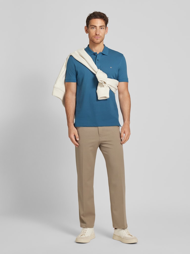 Christian Berg Men Poloshirt mit Label-Detail (petrol) online kaufen