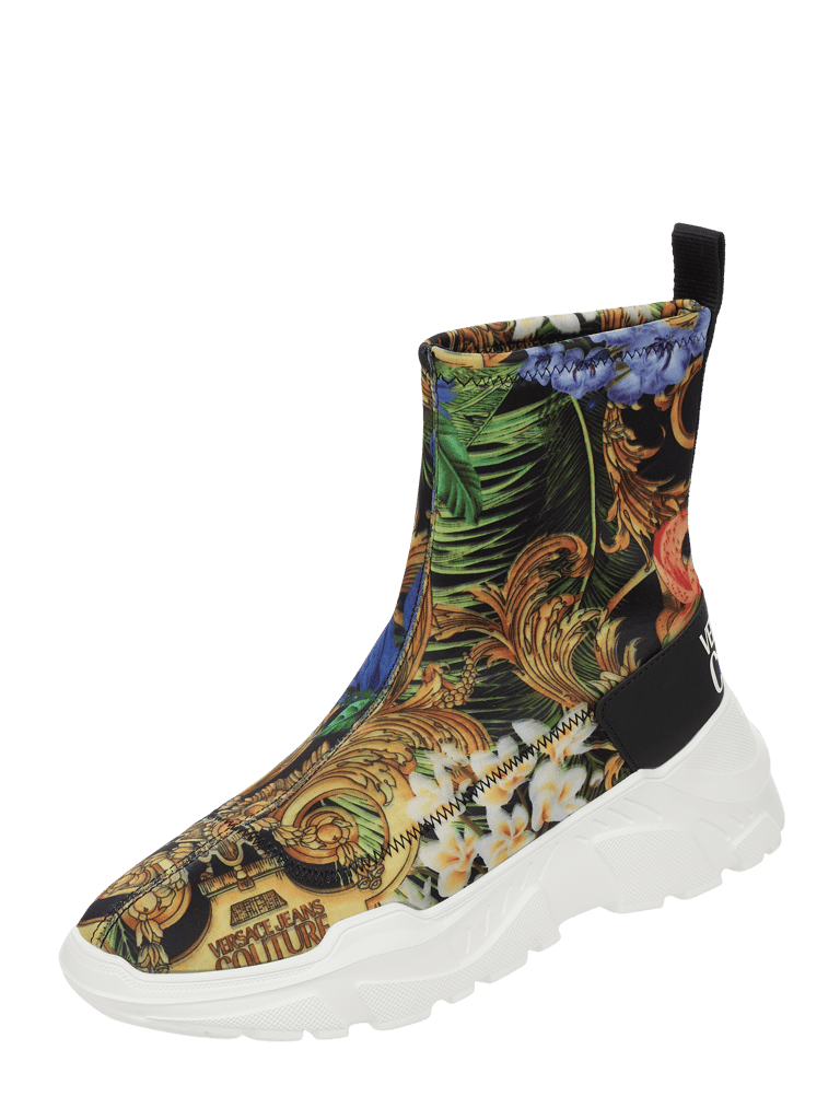 Versace Jeans Couture Sock Boots mit Logo-Muster (black) online kaufen