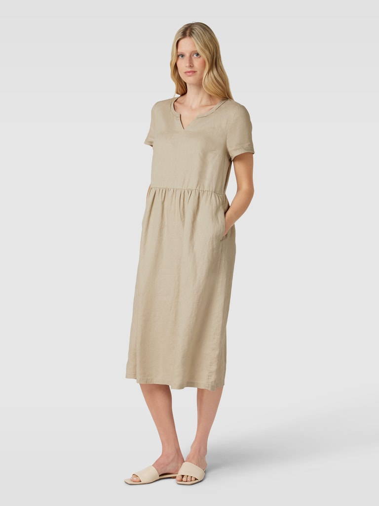 ROBE LÉGÈRE Knielanges Kleid aus Leinen (sand) online kaufen