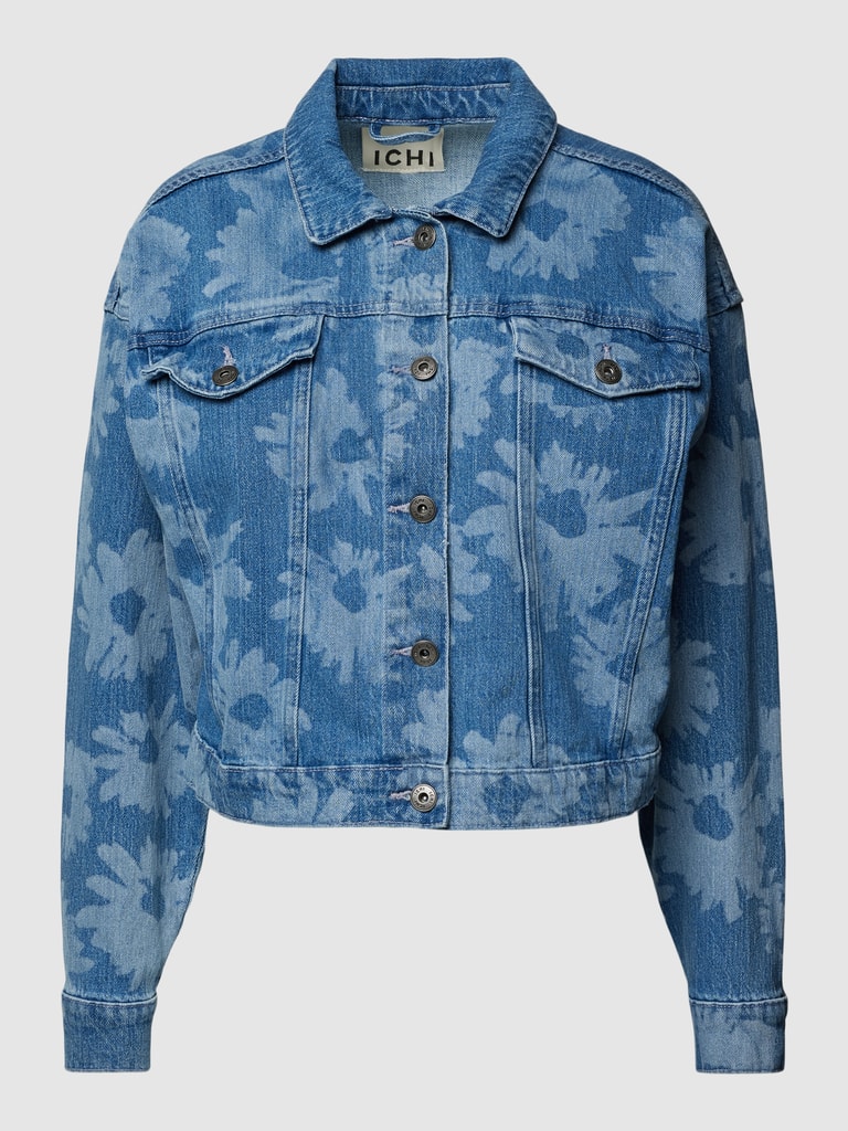 ICHI Jeansjack met borstzakken, model 'Betsie' in jeans online kopen | P&C
