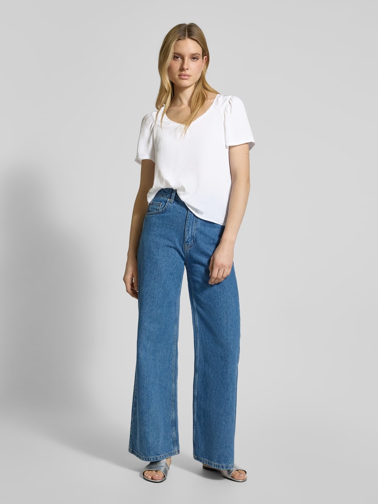 Marc Cain Regular Fit Blusenshirt mit V-Ausschnitt (weiss) online kaufen
