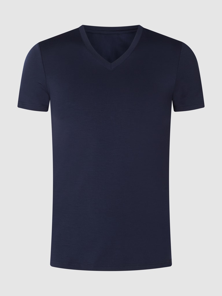 HOM T-Shirt mit V-Ausschnitt (dunkelblau) online kaufen