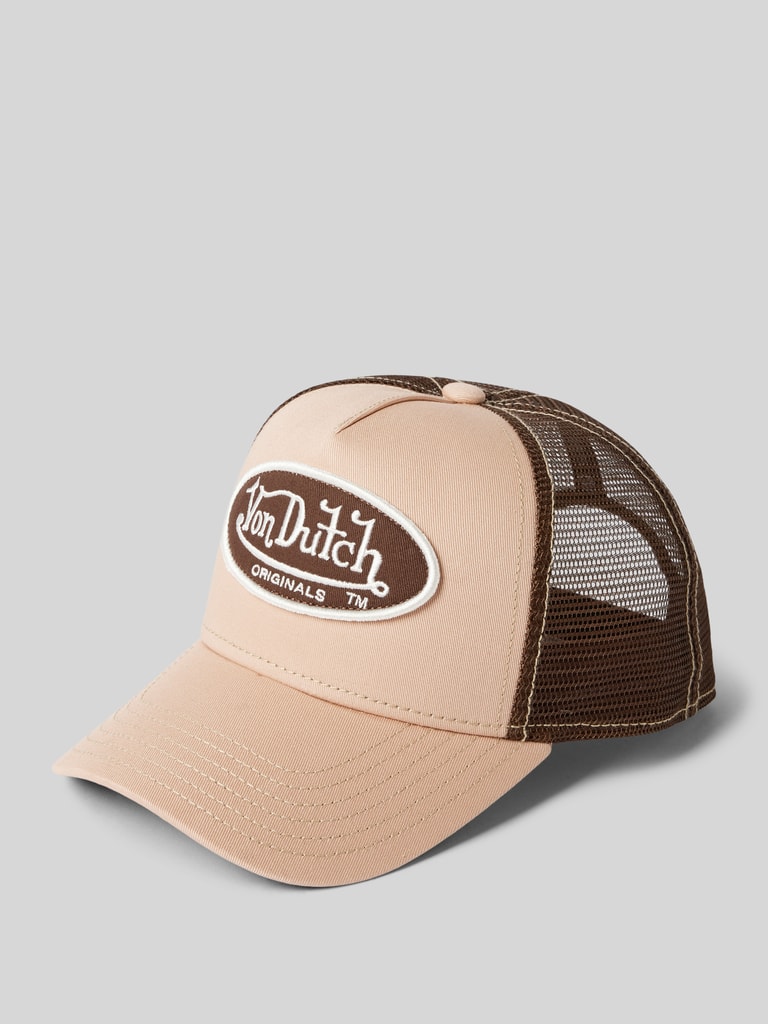 Von Dutch Trucker Cap mit Label-Patch Modell 'BOSTON' (beige) online kaufen