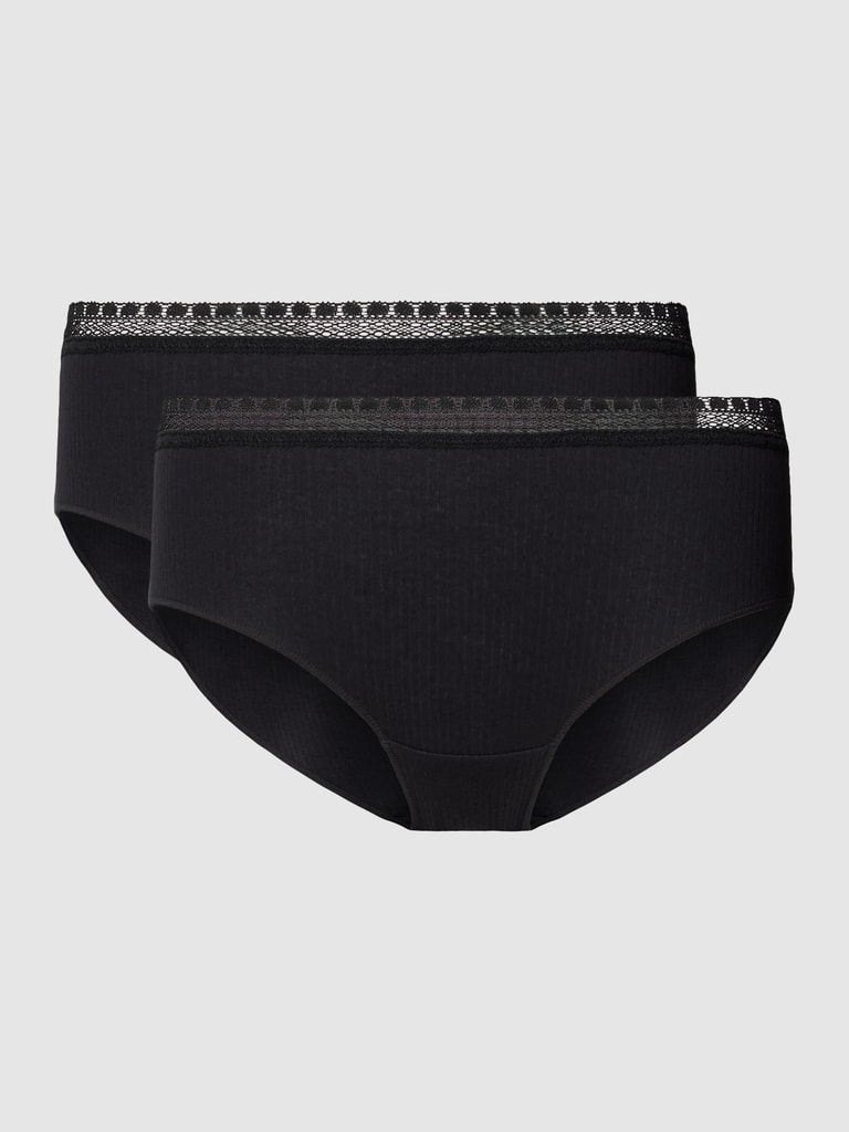 Sloggi Slip met kant, model 'Go Ribbed' in zwart online kopen | P&C