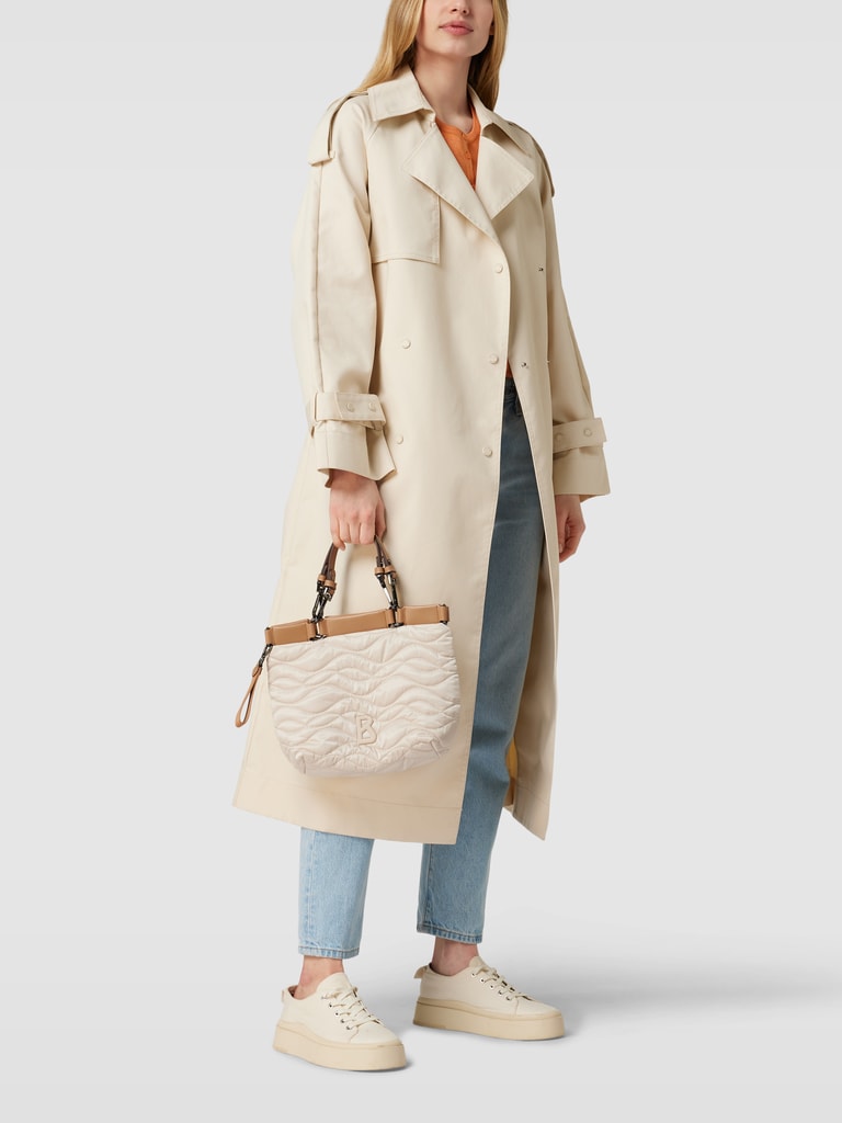 BOGNER Handtas met doorgestikte naden, model 'bavarian aurela' in zand ...