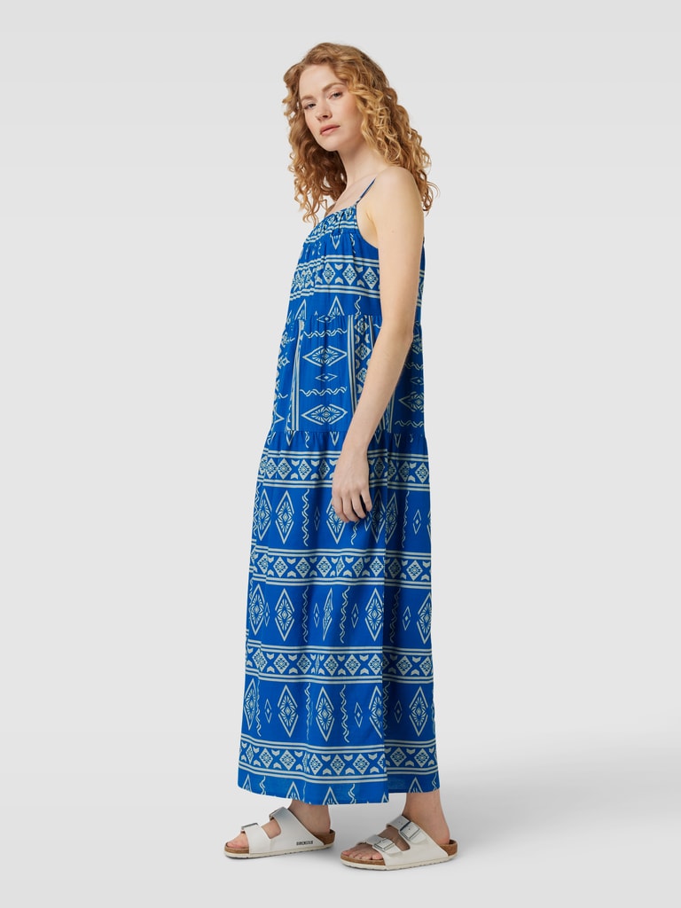 Vero Moda Midikleid mit Allover-Muster Modell 'DICTHE' (blau) online kaufen
