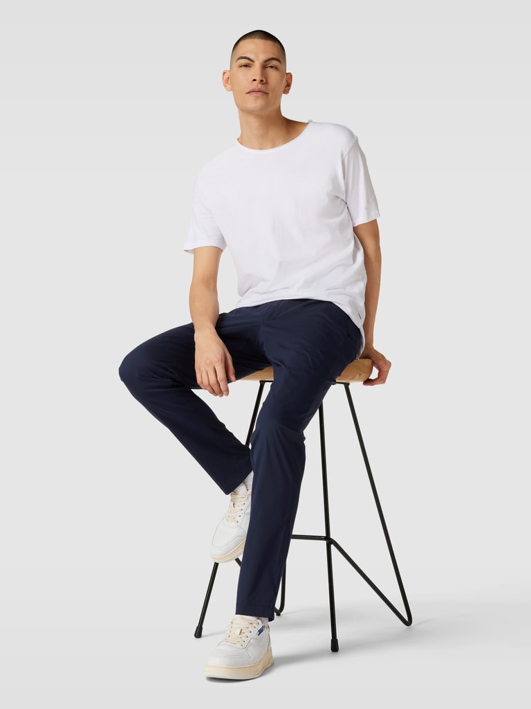 Hiltl Chino mit Knopf- und Reißverschluss Modell 'Tarent' (marine ...