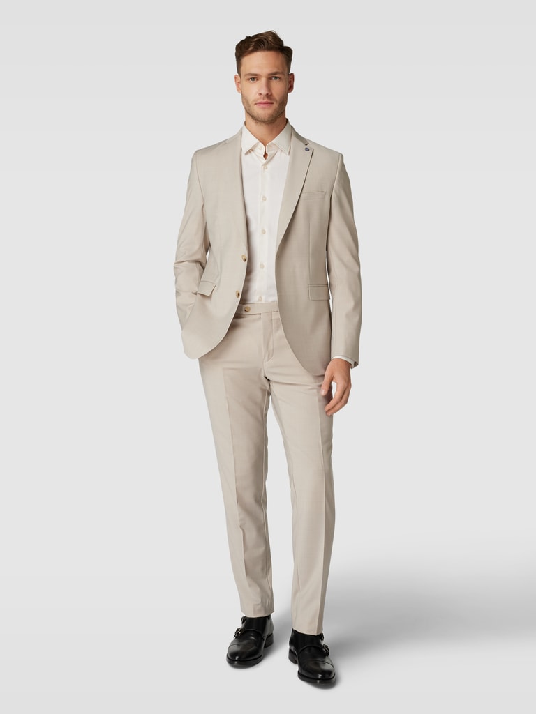 CG - Club of Gents 2-knoops colbert met wol, model 'Colvin' in beige ...