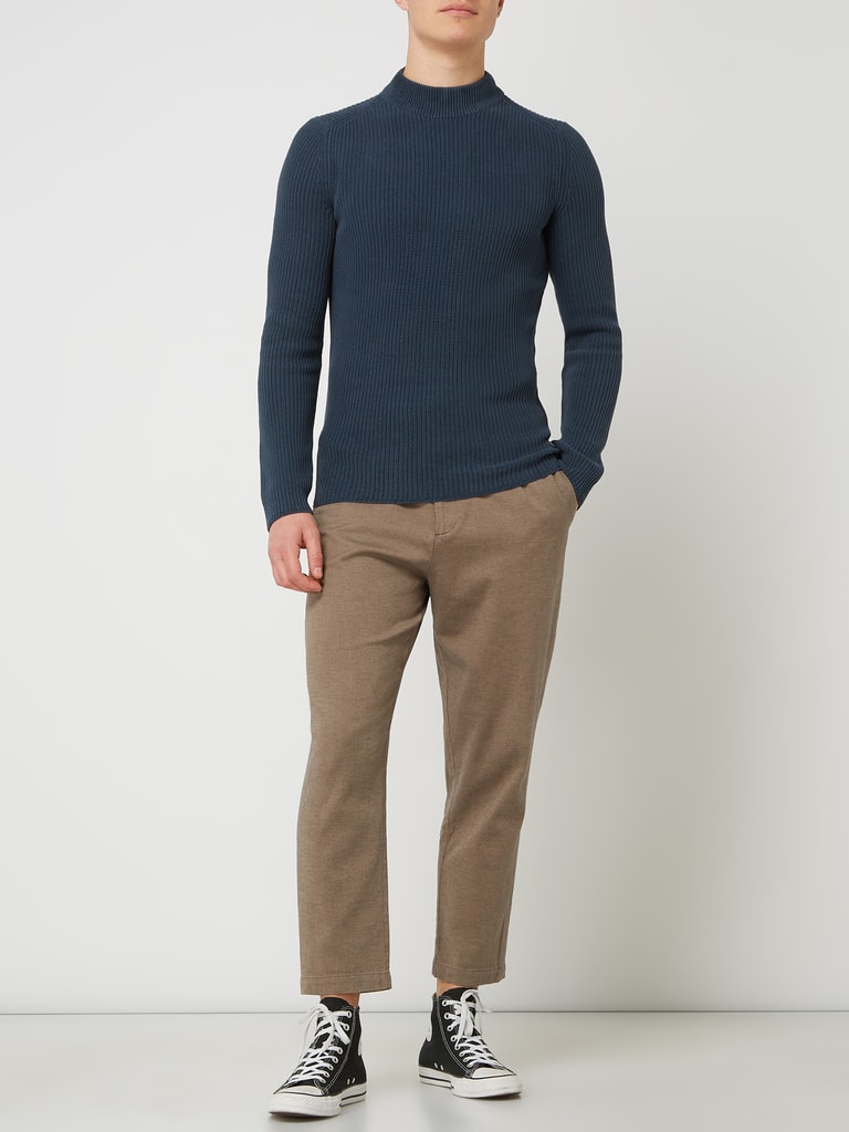 Marc O'Polo Pullover mit Rippenstruktur (blau) online kaufen