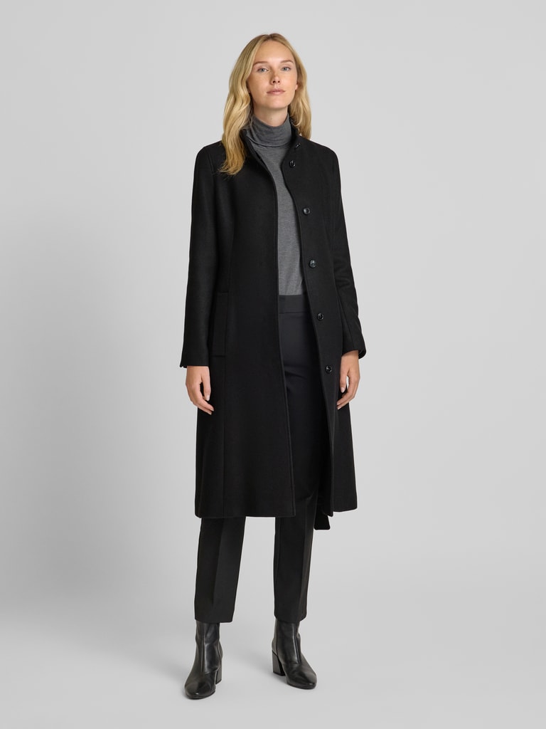 BOSS Wollmantel mit Stehkragen Modell 'CASENOSA' (black) online kaufen