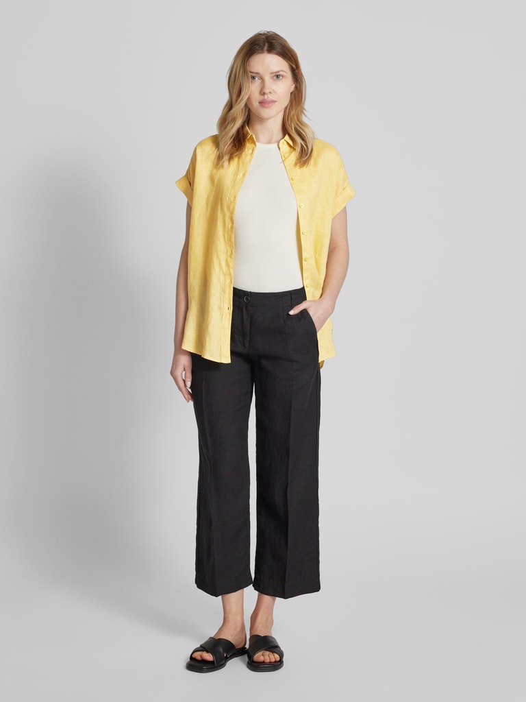 Lauren Ralph Lauren Overhemdblouse van linnen, model 'BROONO' in geel ...