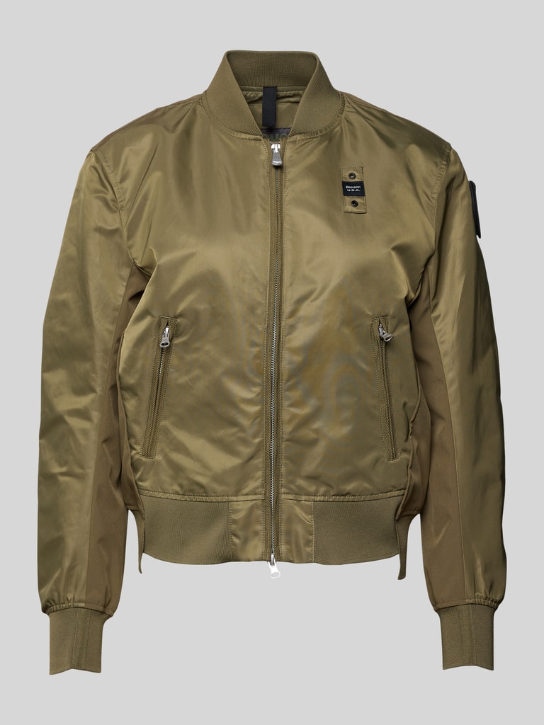 Blauer Usa Bomberjack met ritszakken, model 'LAURIE' in olijfgroen online kopen | P&C